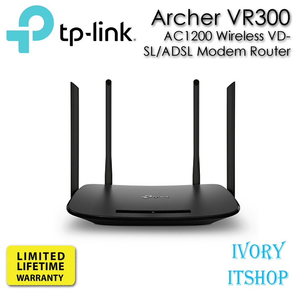 TP-Link Archer VR300 AC1200 Wireless VDSL/ADSL Modem Router | Shopee ...