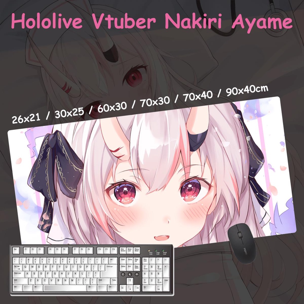 แผ่นรองเมาส์ คีย์บอร์ด ลายอนิเมะ Hololive Vtuber Ayame Overlock ACG สําหรับเล่นเกม | Shopee Thailand