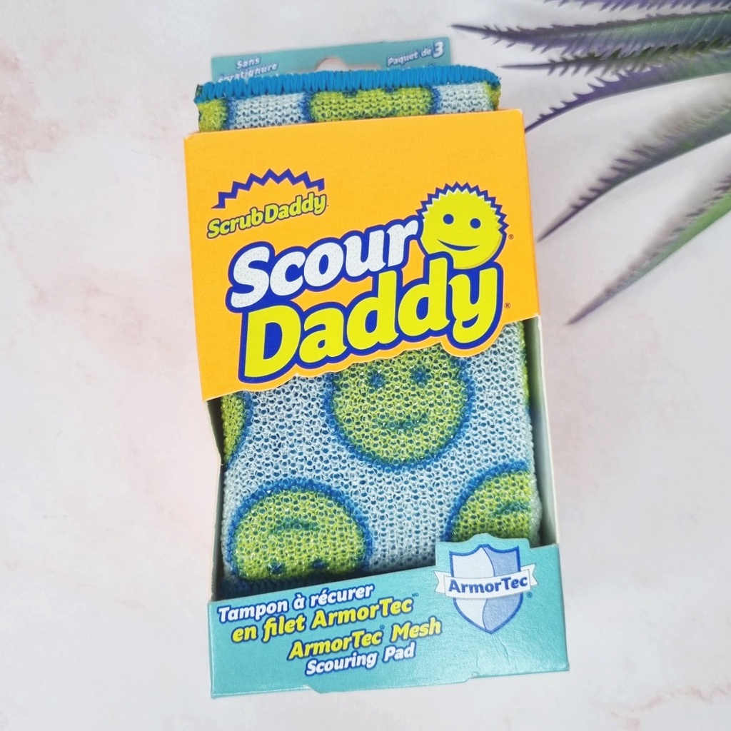 [Scrub Daddy®] Scour Daddy ArmorTec Mesh Scouring Pad, 3 Pack ฟองน้ำ ...