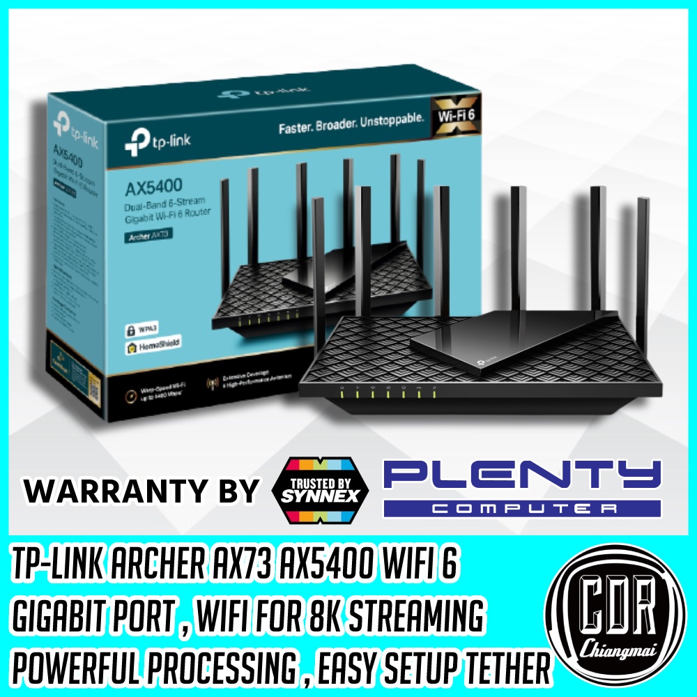 TP-Link Archer AX73 เราเตอร์ AX5400 Dual-Band Gigabit Wi-Fi 6 CPU ...
