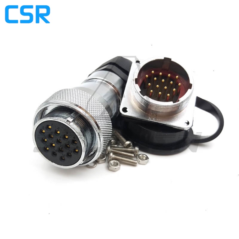 WF28 serie 16 pin waterproof male female connector , industrial ...