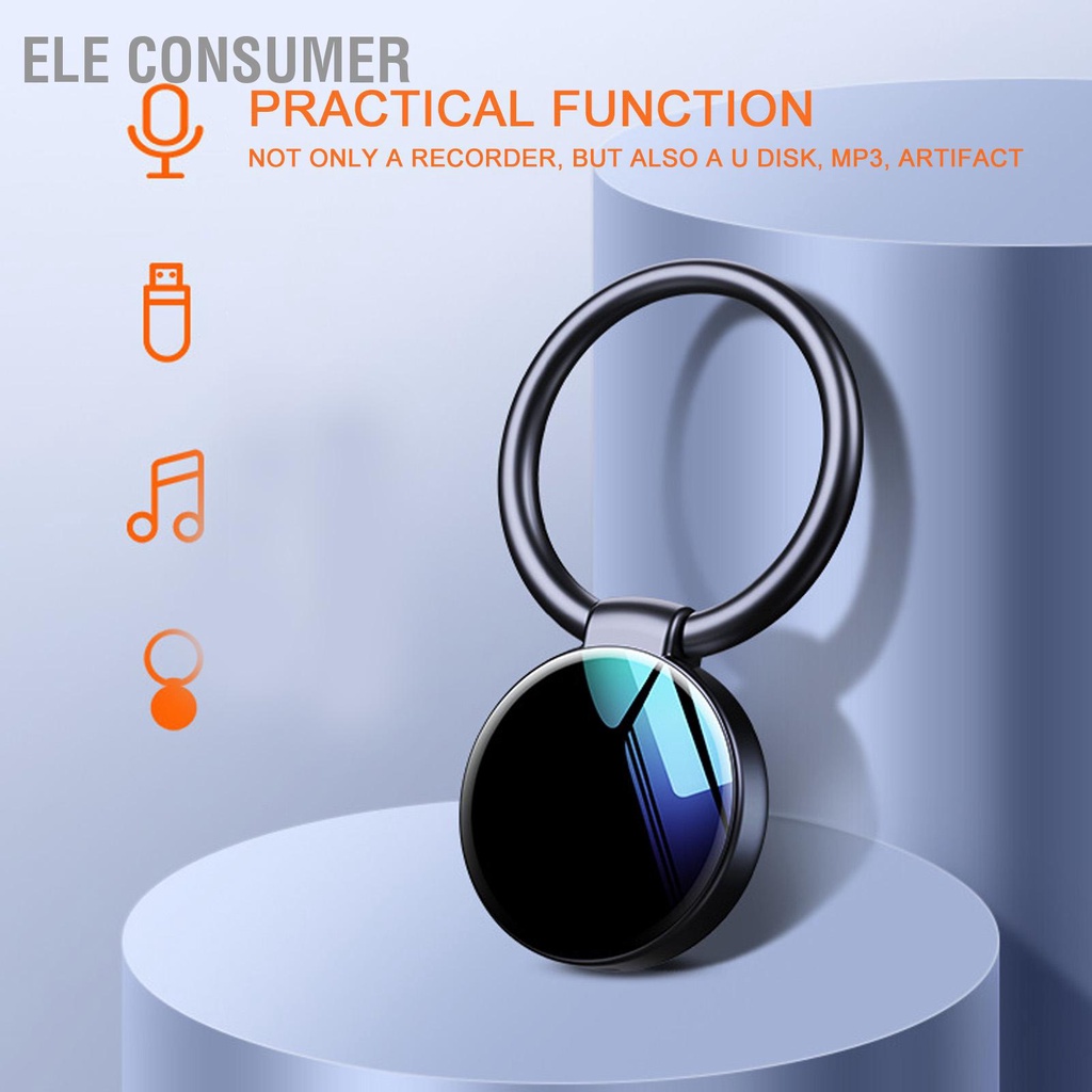 ELE Consumer Voice Activated Recorder HD Noise Reduction Keyring Design ...