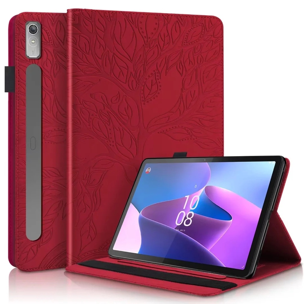 เคสหนัง PU ฝาพับ ลายต้นไม้ 3D พร้อมช่องใส่บัตร คุณภาพสูง สําหรับ Lenovo Tab P11 Pro 2nd Gen 2 11 ...