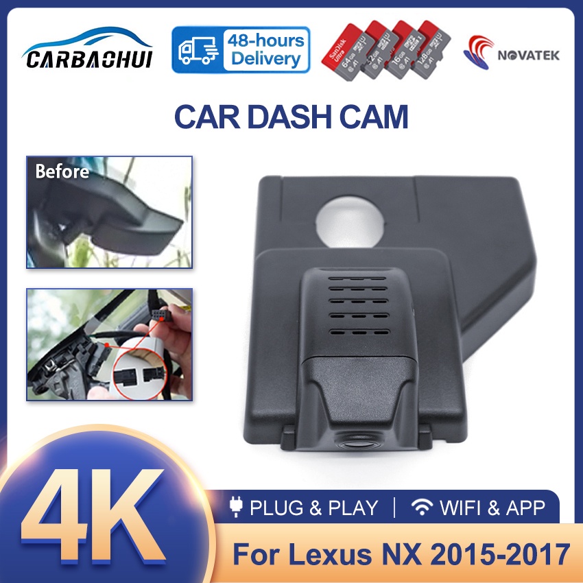 Plug And Play รถ4K HD DVR Video Recorder Dash Cam กล้อง UHD Night ...