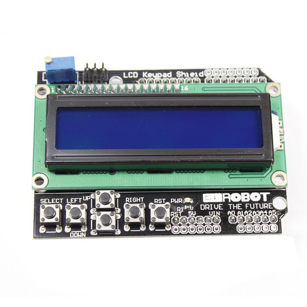 Arduino LCD 1602 KeyPad Shield จอแสดงผล LCD ขนาด 16 ตัวอักษร 2 บรรทัด ...