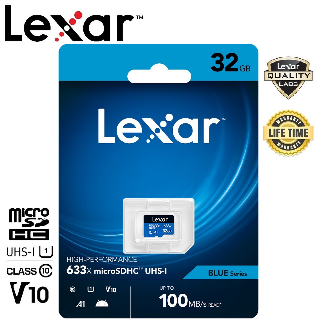 Lexar 32GB 633x Micro SDHC card (100MB/s) | Shopee Thailand