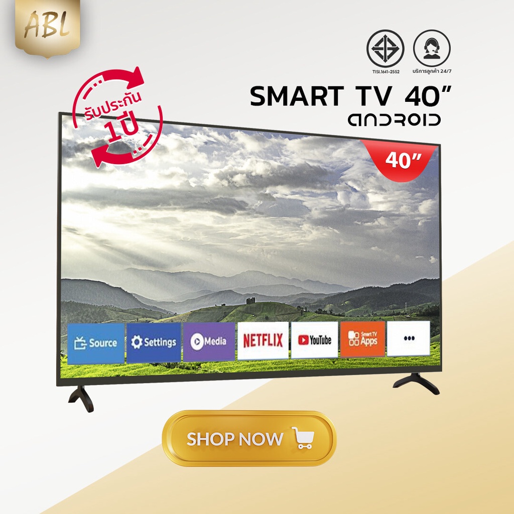 ABL LED TV 40 นิ้ว Android Analog TV Digital TV Smart TV HD Ready HDMI ...
