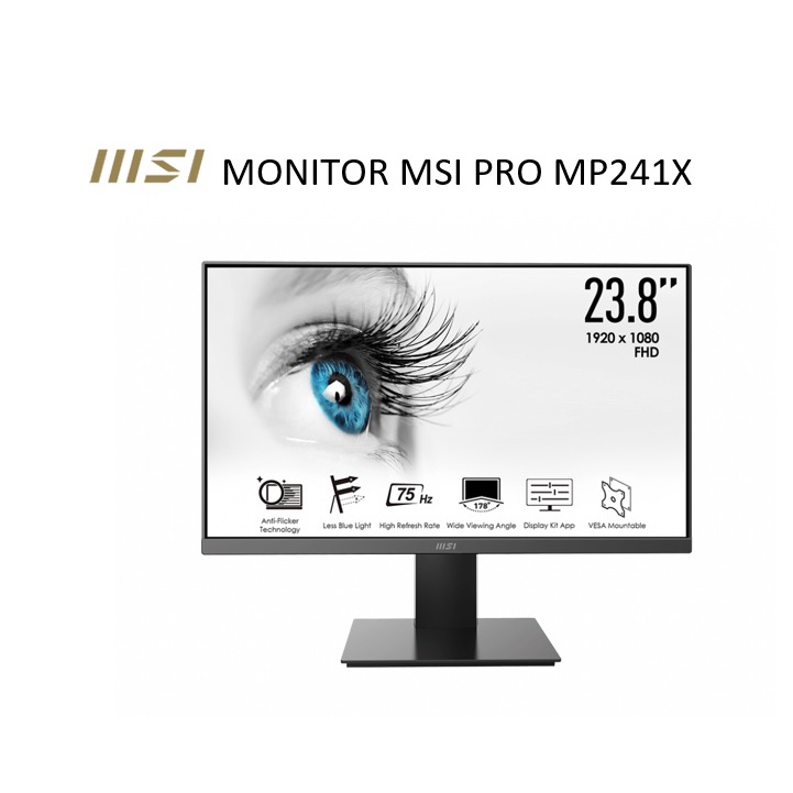 MONITOR MSI PRO MP241X 23.8" VA 75Hz 1920x1080 4ms HDMI VGA (รับประกัน3 ...
