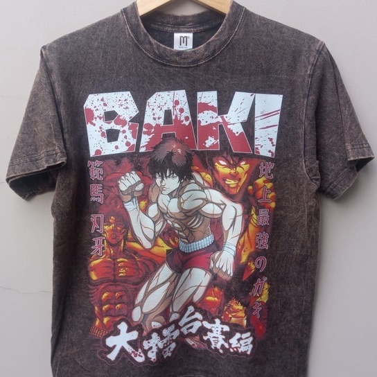 เสื้อยืดอนิเมะ Baki เสื้อยืด Baki the Grrappler Baki Hanmma มังงะ ...