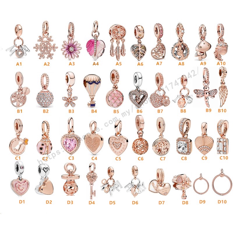 Pandora จี้เงินสเตอร์ลิง s925 สีโรสโกลด์ สําหรับทําเครื่องประดับ สร้อยข้อมือ DIY m1022 | Shopee ...