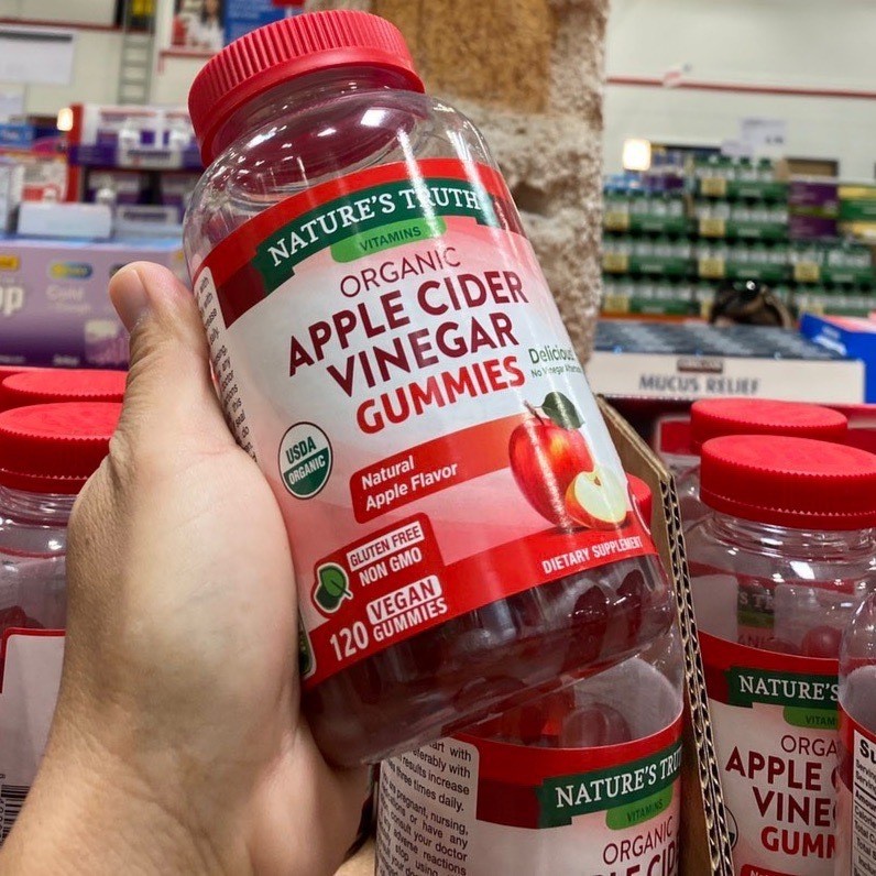 120กัมมี่ Natures Truth Organic Apple Cider Vinegar 500mg 60 Gummies