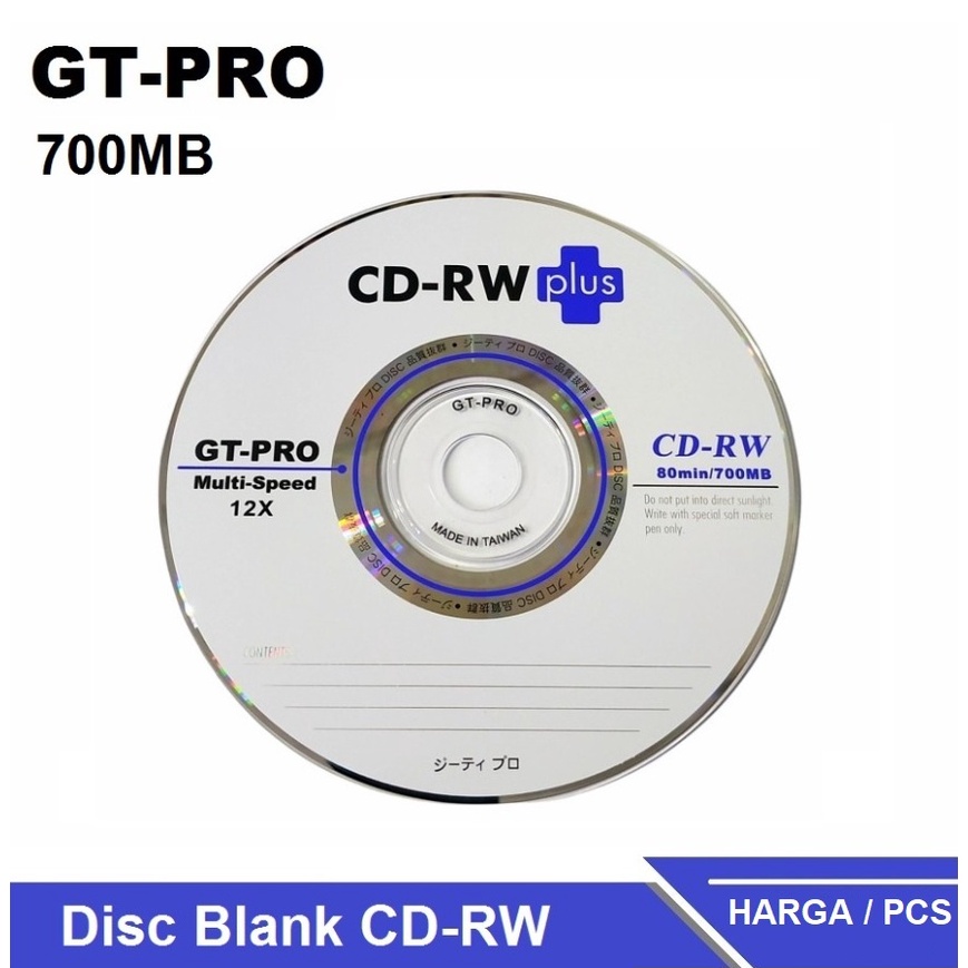 Cd-rw Plus GT PRO ความจุ 700mb 80min/CD Blank Disc Blank/Compact Disc ...