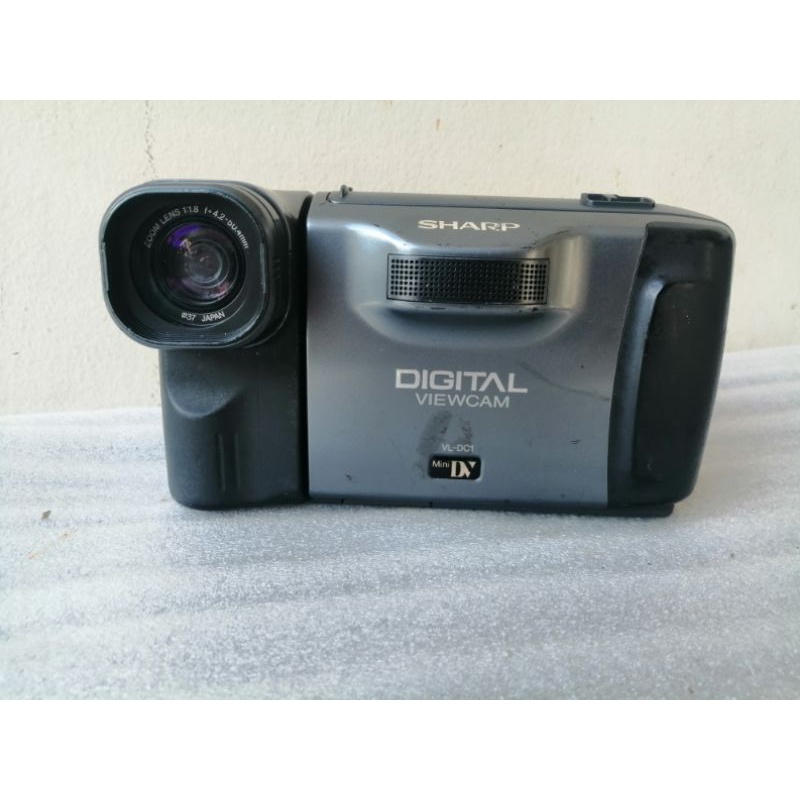 กล้องวีดีโอ sharp vl-dc1 จอมีย่นนิดหน่อย ไม่มีแบตเทส ตีเป็นงานสะสม8 | Shopee Thailand