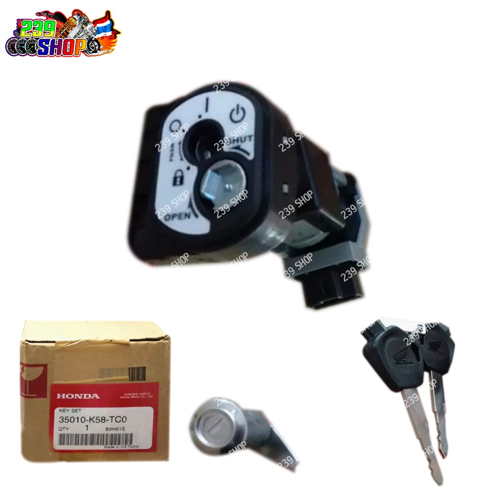 สวิทกุญแจ ชุดใหญ่ แท้ศูนย์ WAVE110ปี2019 WAVE110Iไฟหน้าLED 35010-K58 ...