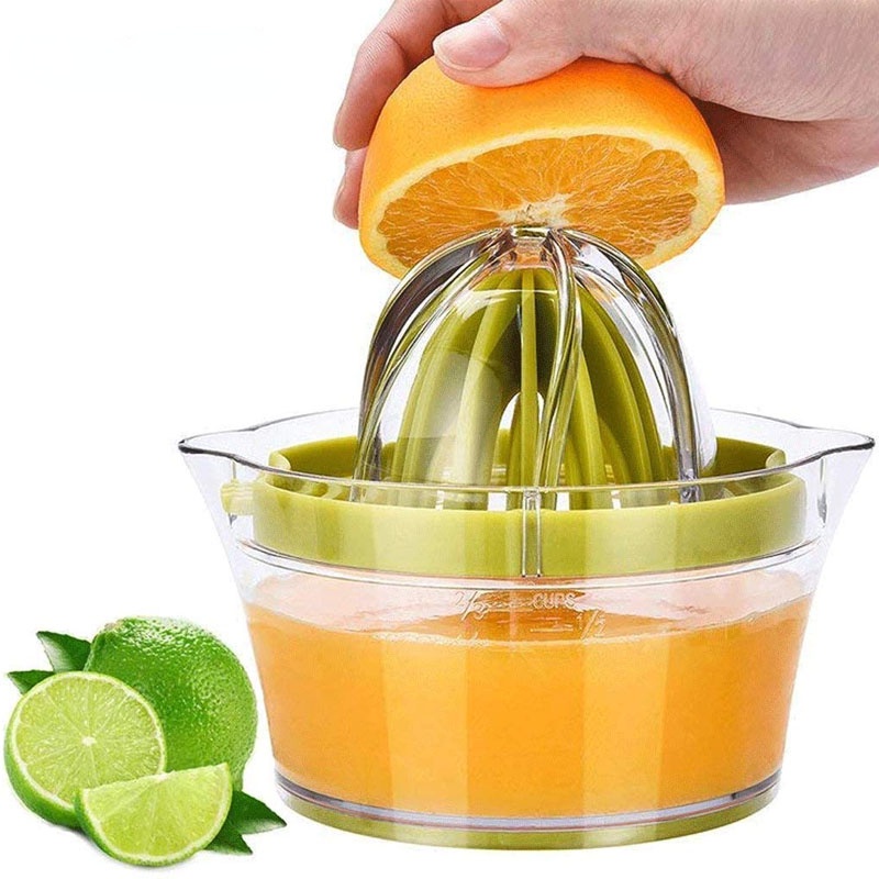 New 4 in 1 Citrus Lemon Orange Manual Juicer Multi-function Hand Fruit Squeezer with Built-in ...