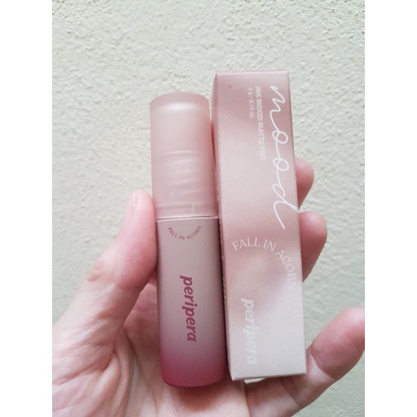Peripera INK MOOD MATTE TINT สี#12 ALMOND ROSE 4g.เพอริเพอร่า ลิปสติก ...