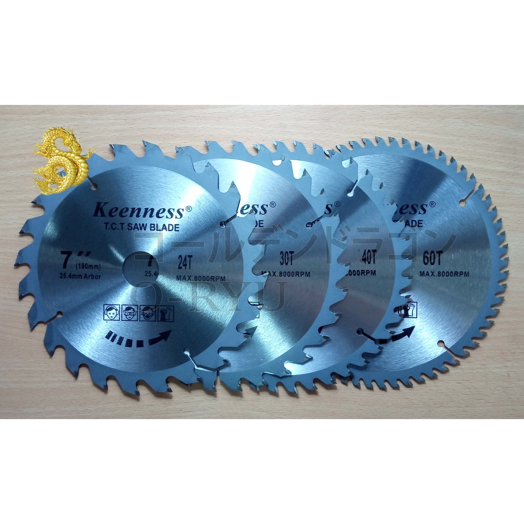 ใบเลื่อยวงเดือนตัดไม้ KEENNESS ขนาด 7 นิ้ว 24T, 30T, 40T, 60T | Shopee Thailand