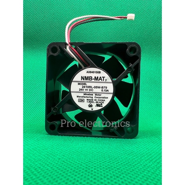 fan พัดลม NMB-MAT model 2410RL-05W-B79 24V DC Minebea 0.13A ขนาด ...