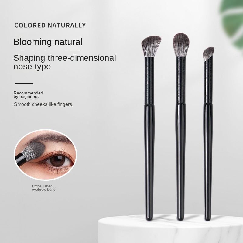 3 x Makeup Brush Black Portable Diagonal Nose Shadow Flame High Halo ...