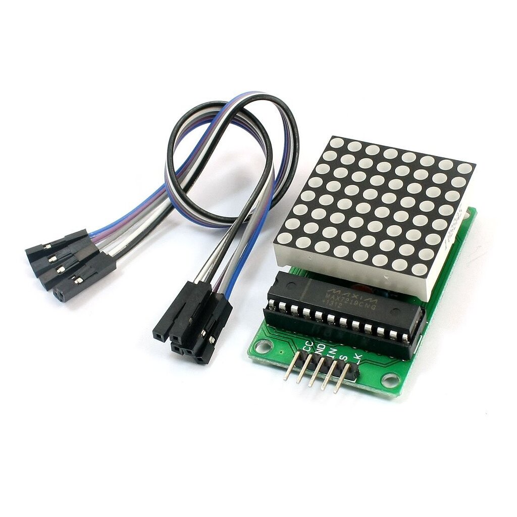 MAX7219 IC Driver Module โมดูลแสดงผล LED Dot Matrix 8x8 ขนาด 40mm x ...
