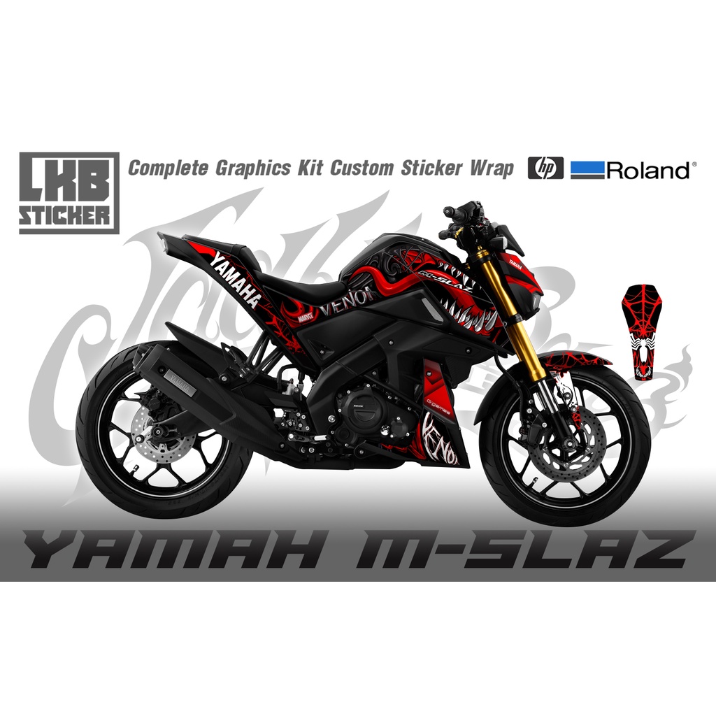 สติ๊กเกอร์แต่งลายรถ YAMAHA M-slaz ลาย VENOM | Shopee Thailand