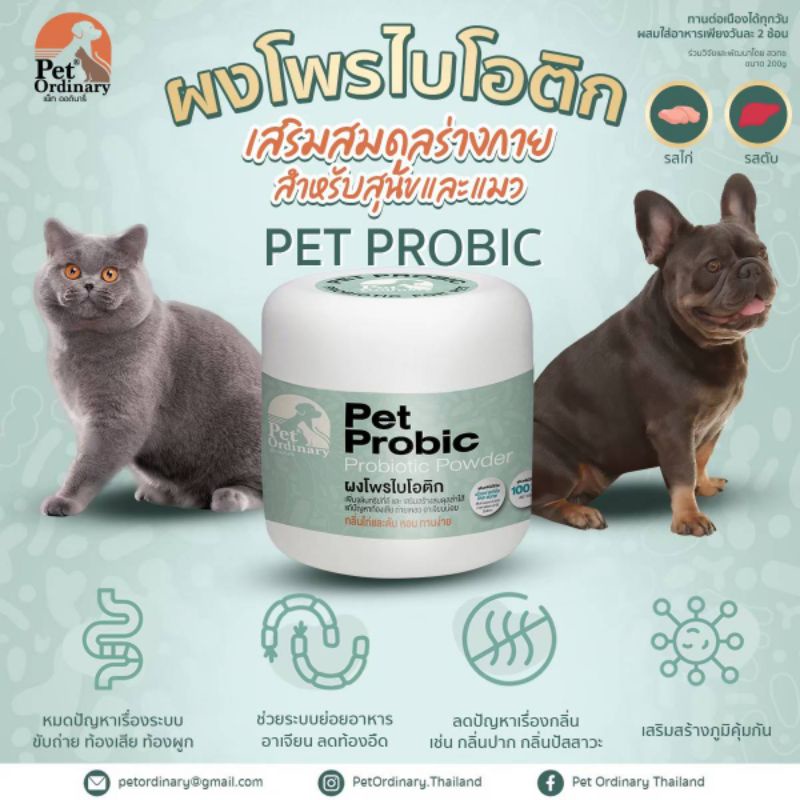 Pet Oridinary Pet Probic Probiotic Powder ผงโพรไบโอติก | Shopee Thailand