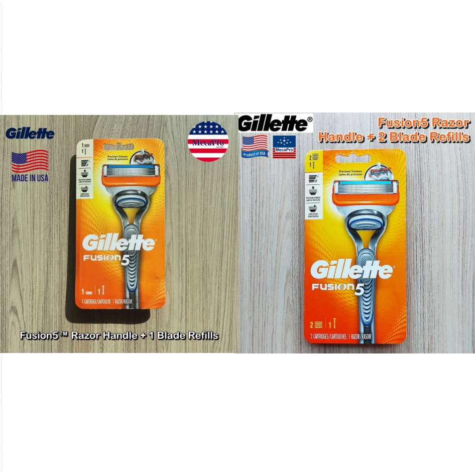 Gillette® Fusion5™ Razor Handle + 1 Or 2 Blade Refills ชุดมีดโกน ยิลเลต ...
