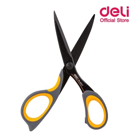 DELI Ergo scissors (6027) กรรไกร กรรไกรเคลือบเทฟล่อน กรรไกรอเนอกประสงค์ ...