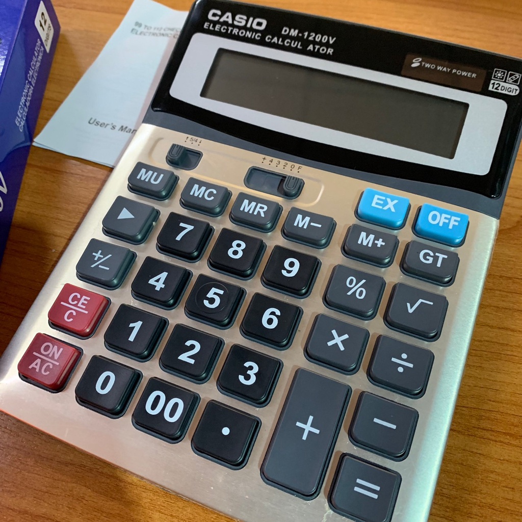 พร้อมส่ง เครื่องคิดเลข CASIO รุ่น DM-1200V หน้าจอ 12 หลัก จอใหญ่ ใช้งาน ...