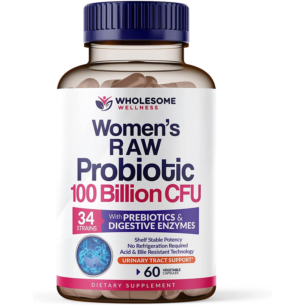 [ของแท้ 100%] WHOLESOME WELLNESS WOMEN'S RAW PROBIOTIC 100 BILLION CFU ...