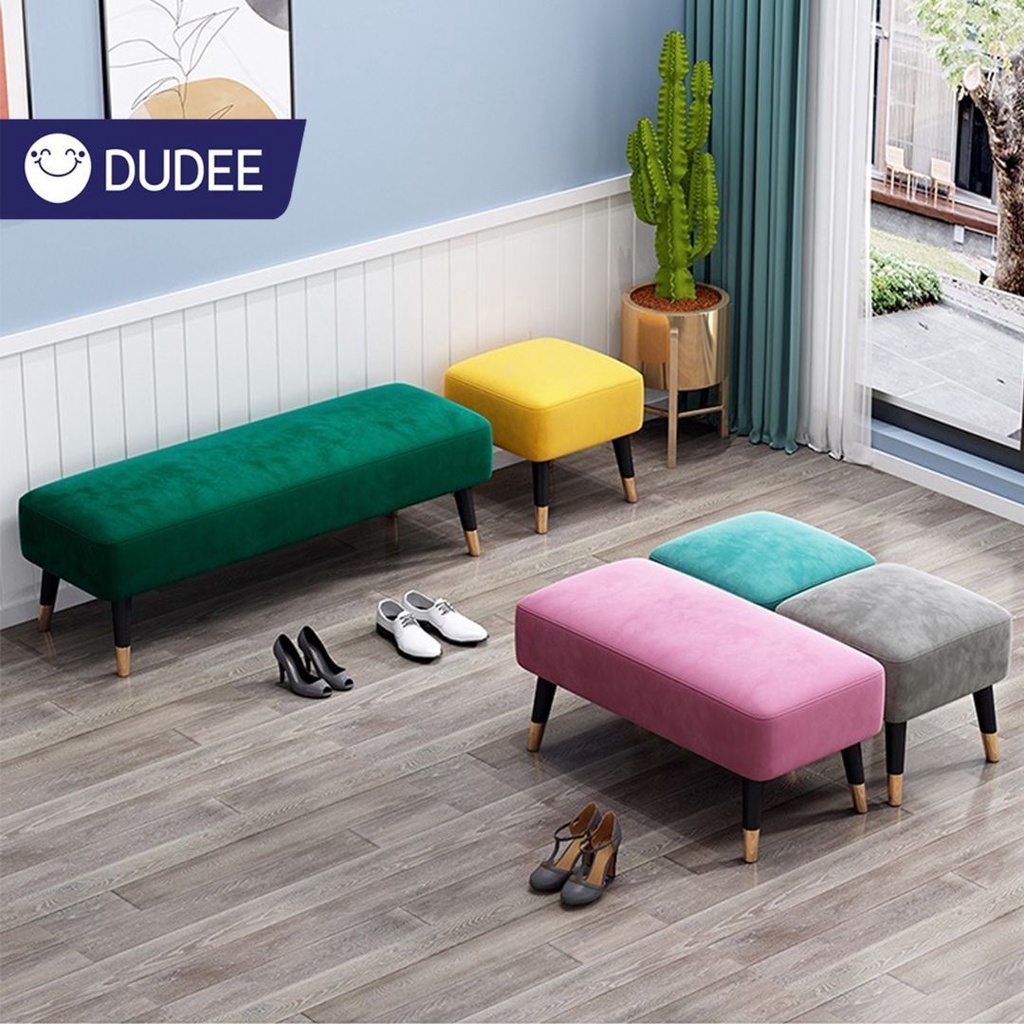 DUDEE เก้าอี้สตูลยาว 2 ที่นั่ง รุ่น SS-L ขนาดใหญ่ นั่งสบาย สไตล์นอร์ดิกทันสมัย สำหรับนั่งเล่น ...