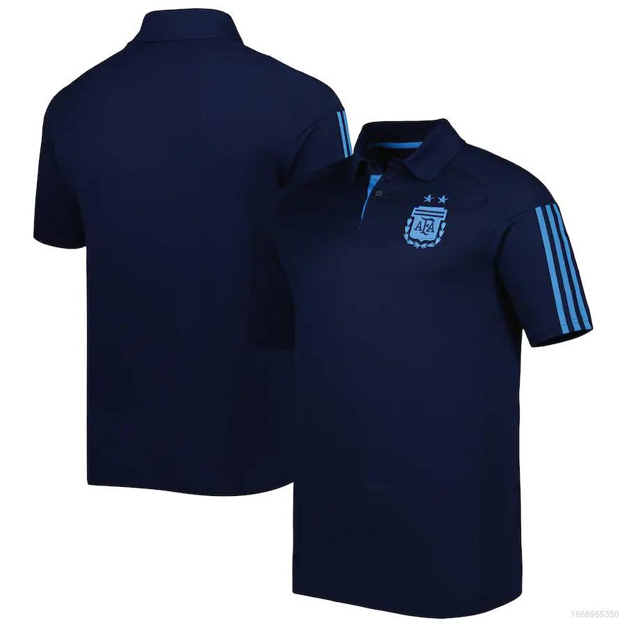 เสื้อโปโลแขนสั้น ลายทีมชาติฟุตบอล Argentina Jersey YS2 World Cup ชุด ...