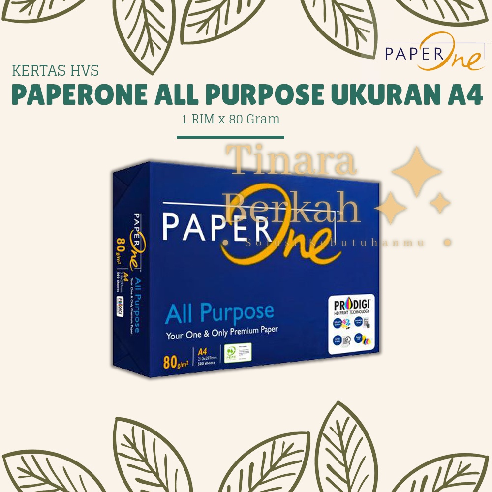 Hvs PAPER ONE วัตถุประสงค์ A4 85 GR GSM PAPER/พิมพ์ PO PAPERONE 1 Ream 1 Ream 500 แผ่น | Shopee ...