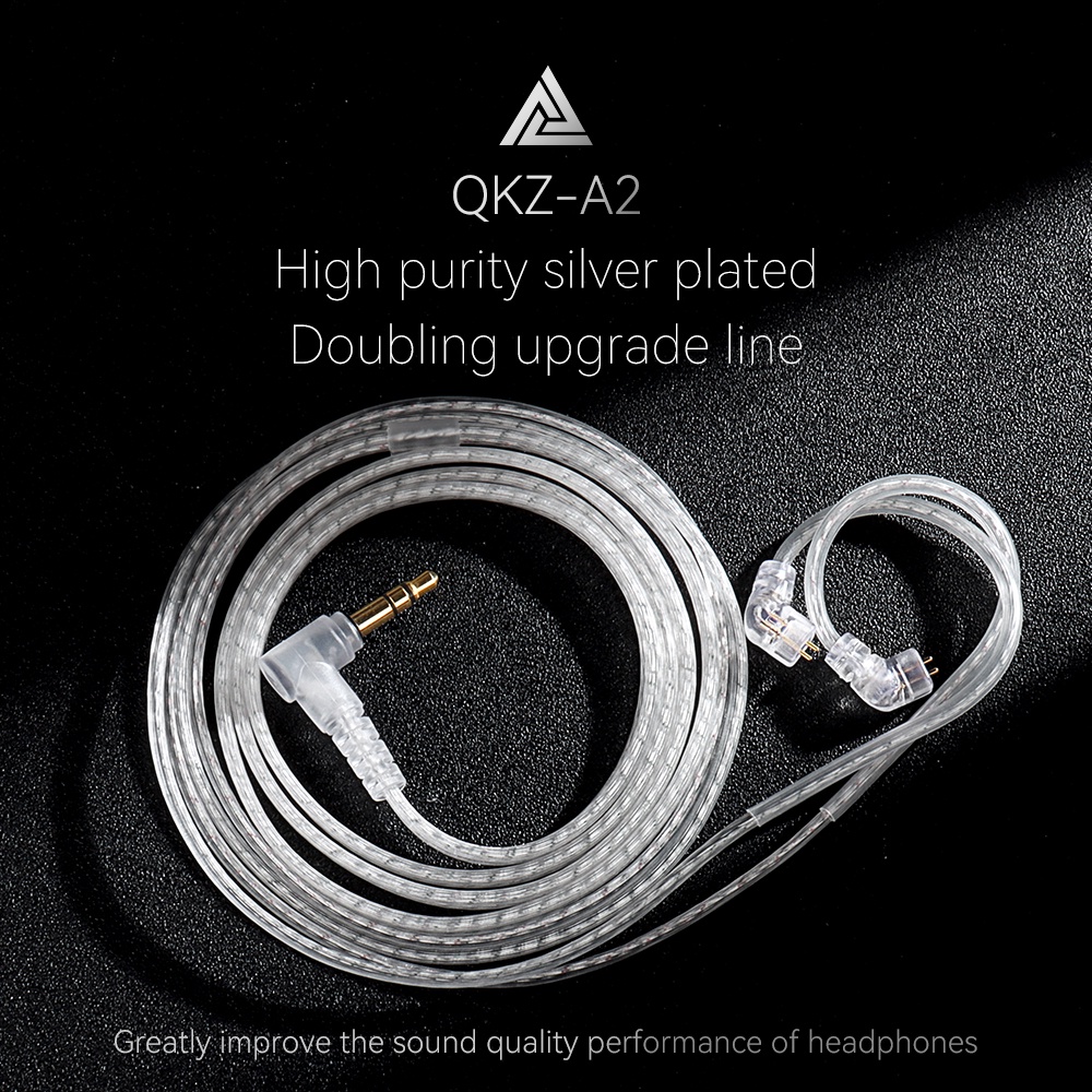 Qkz A2 ความบริสุทธิ์สูงเงิน QDC KZ C Pin หูฟังอัพเกรดสายสําหรับ Castor ...