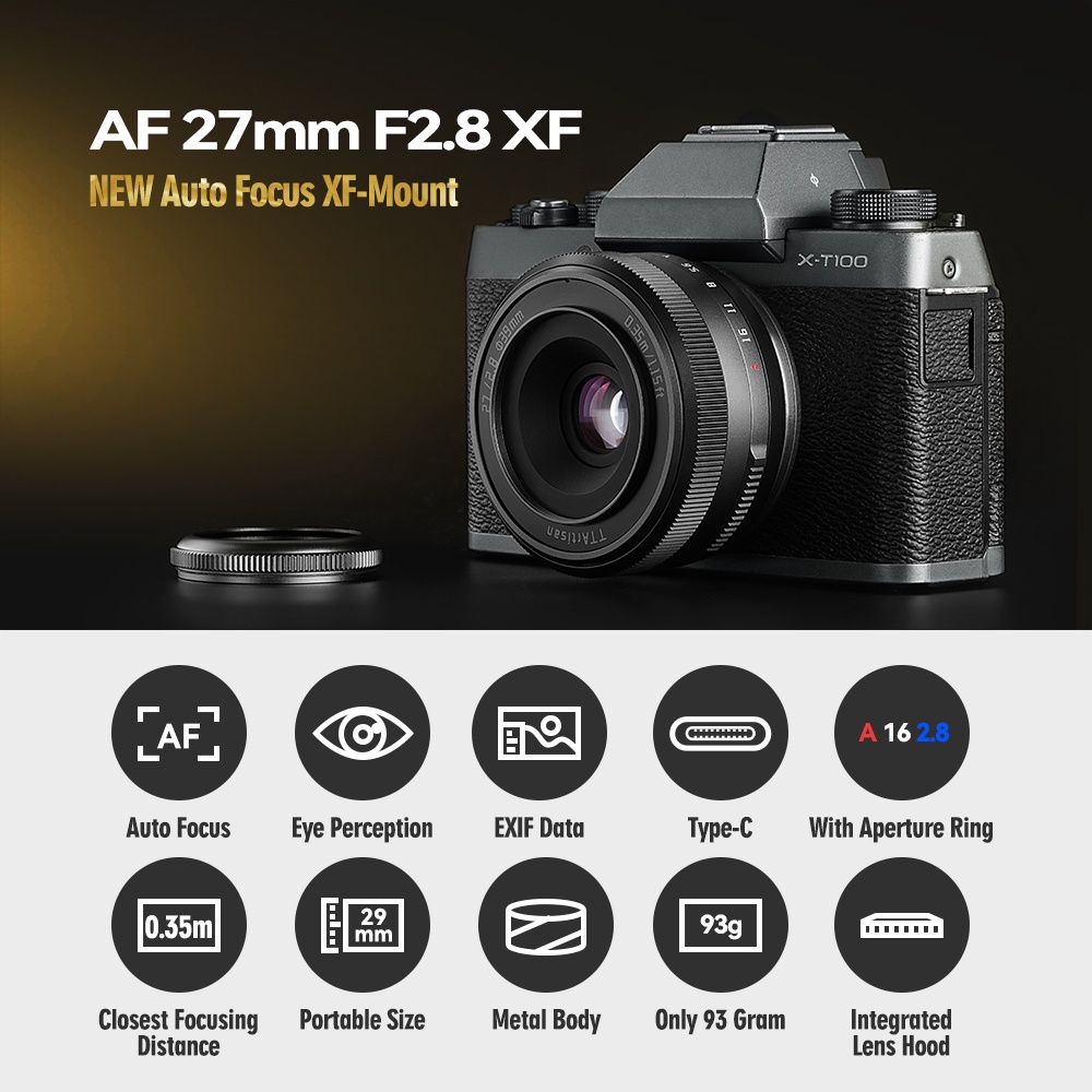 TTArtisan 27 มม. F2.8 AF ออโต้โฟกัส APS-C For Fuji X / Sony E / Nikon Z ...