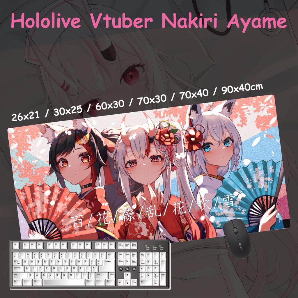 แผ่นรองเมาส์ คีย์บอร์ด ลายอนิเมะ Hololive Vtuber Ayame Overlock ACG สําหรับเล่นเกม | Shopee Thailand