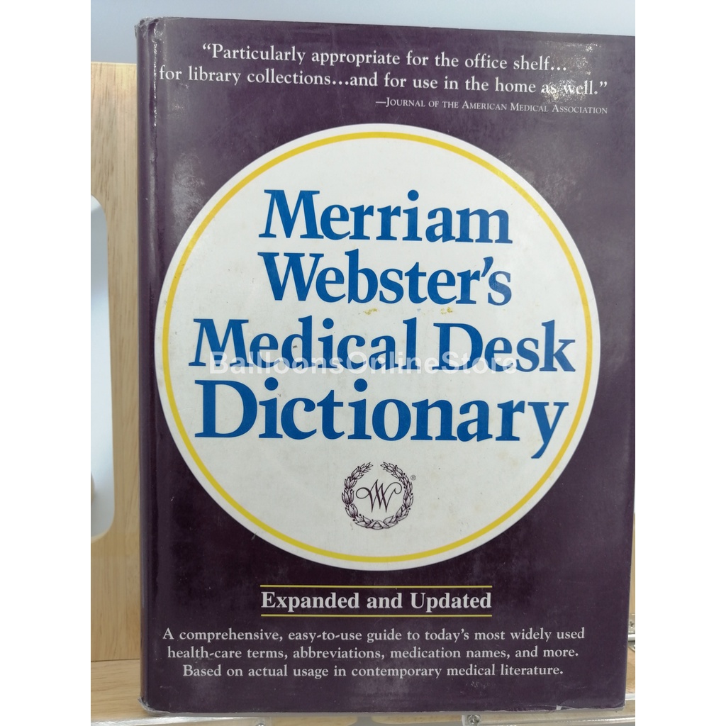 [หนังสือเก่า/ หนังสือภาษาอังกฤษ] Merriam Webster's Medical Desk Dictionary | Shopee Thailand