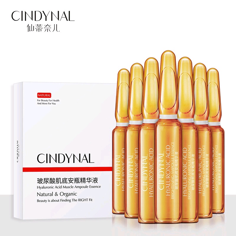 (1กล่อง7ชิ้น) Cindynal Hyaluronic Acid Muscle Ampoule Essence | Shopee ...