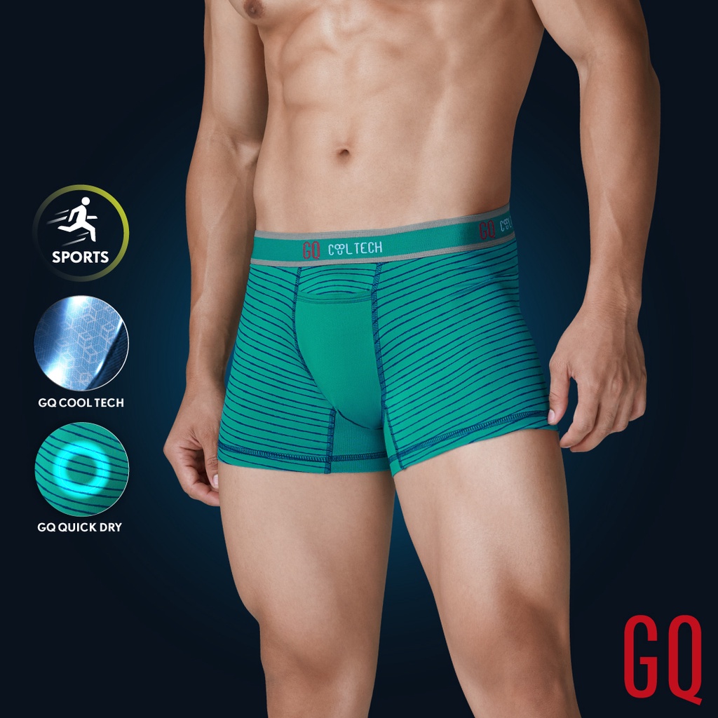 [3 ตัวลดเหลือ 990.-] GQ Cool Tech™ กางเกงในไข่เย็น คอลเลคชัน Print รุ่น Sport ทรง Trunks ผ้าแห้ง ...