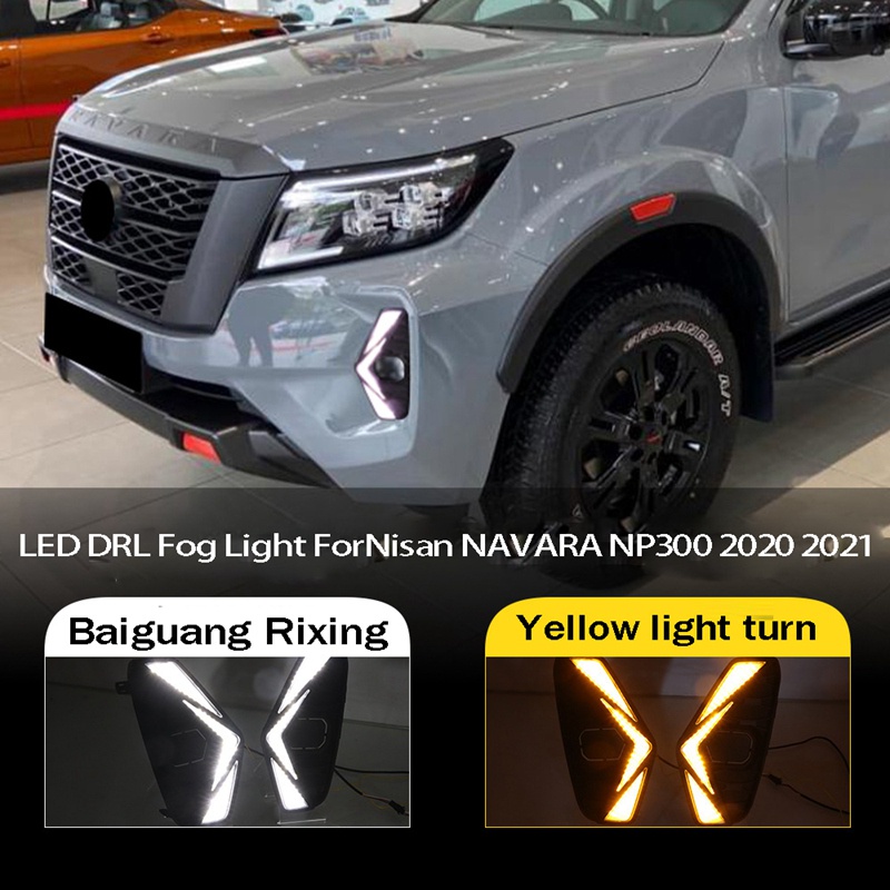 1 Pair Car LED DRL Fog Light Daytime Running Light With Turn Signal ...