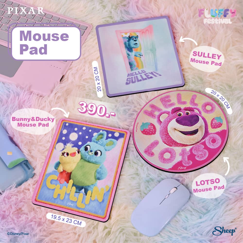 [Fluffy Festival Collection] Mouse Pad แผ่นรองเมาส์ Lottso/Sulley/Bunny ...