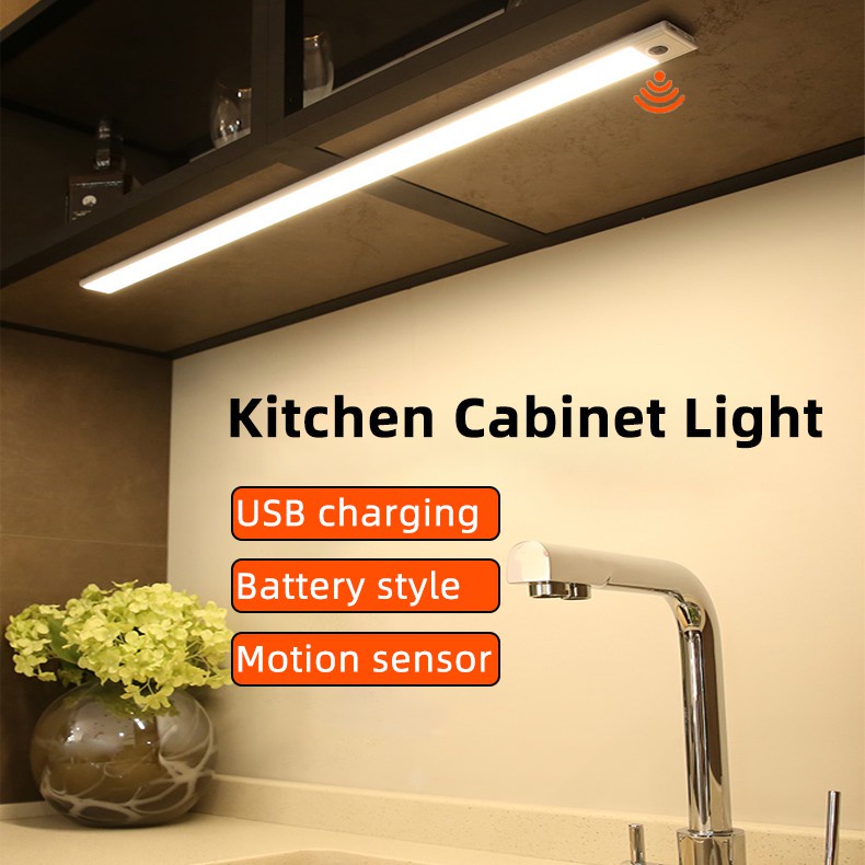 Motion Sensor Light LED Light Kitchen Cabinet Light USB Rechargeable ...