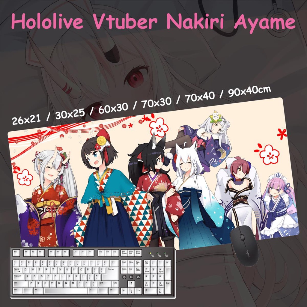 แผ่นรองเมาส์ คีย์บอร์ด ลายอนิเมะ Hololive Vtuber Ayame Overlock ACG สําหรับเล่นเกม | Shopee Thailand