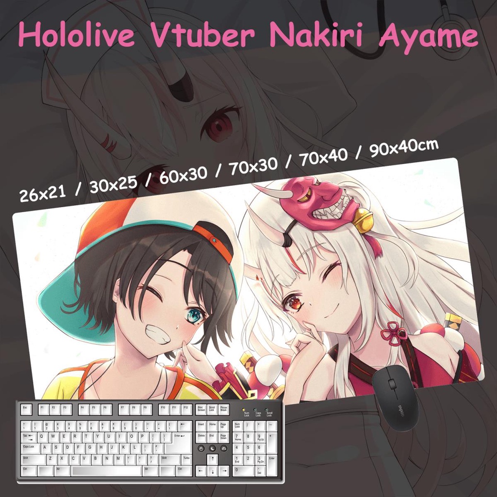 แผ่นรองเมาส์ คีย์บอร์ด ลายอนิเมะ Hololive Vtuber Ayame Overlock ACG สําหรับเล่นเกม | Shopee Thailand