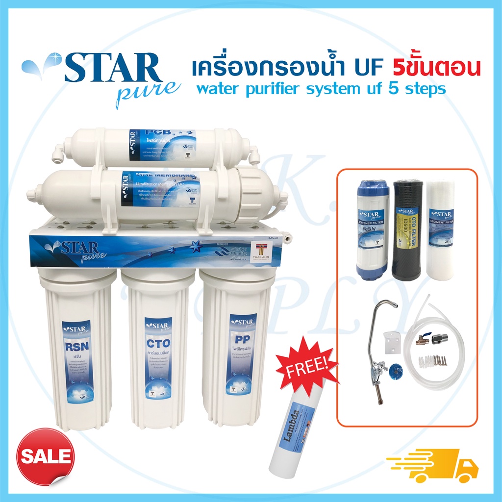 BioMax เครื่องกรองน้ำ 5 ขั้นตอน เครื่องกรองน้ำดื่ม PP carbon Resin ...