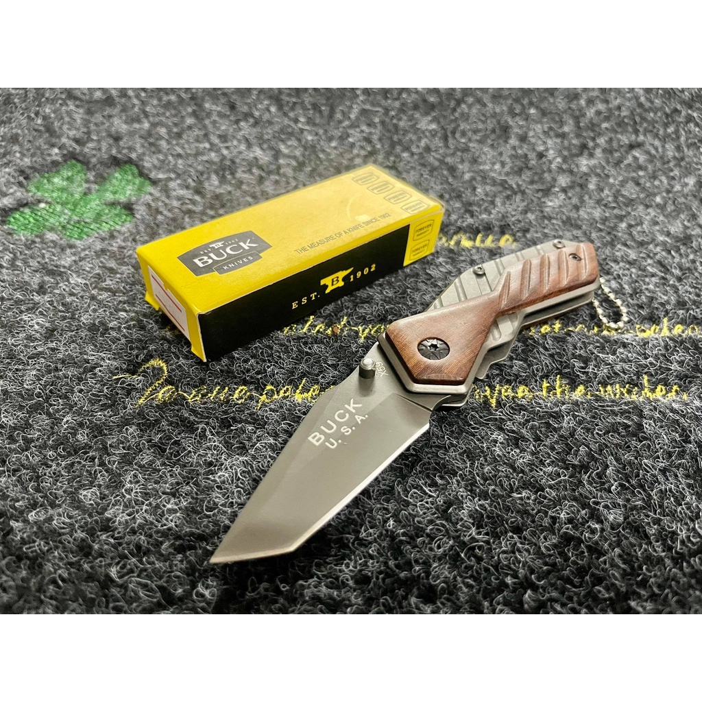 มีดพับสแตนเลส มีดเดินป่า มีดเครื่องมืออเนกประสงค์ มีดBuckรุ่นX59 มีดแคม ...