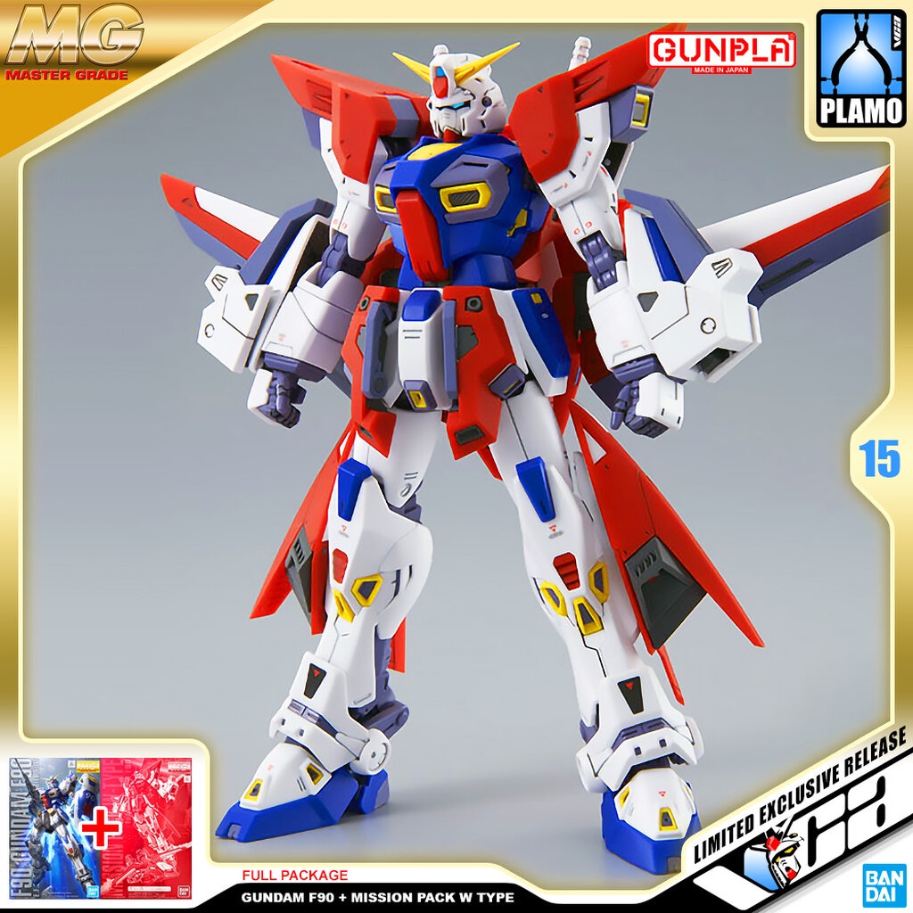 ⭐️ PREMIUM BANDAI PB GUNPLA MASTER GRADE MG 1/100 GUNDAM F90 MISSION PACK W TYPE ประกอบ หุ่นยนต์ ...