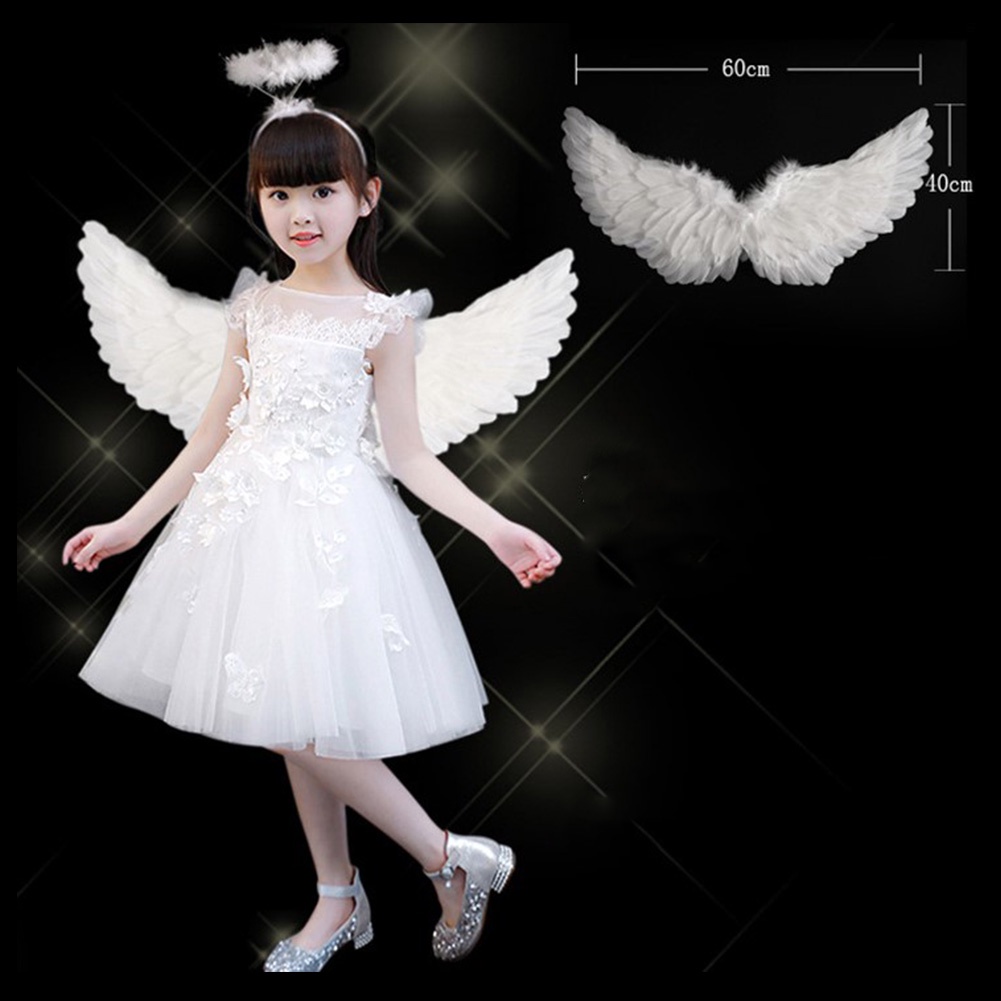 อุปกรณ์ประกอบฉากปีกขนนกนางฟ้าสีขาว | Shopee Thailand