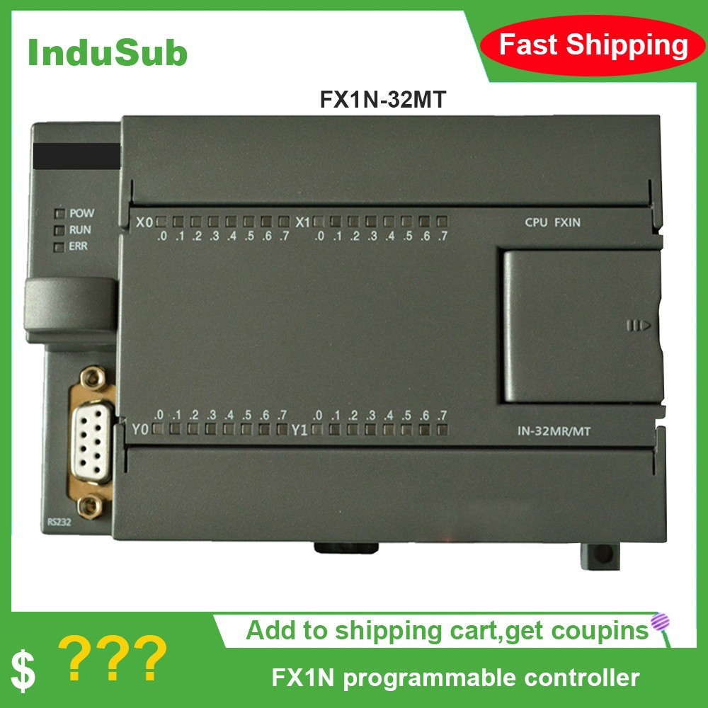 YY PLC FX3U-32MT อุตสาหกรรมควบคุม FX1N FX2N NEWCARVE เอาต์พุต 16 อินพุต 16 เอาต์พุตทรานซิสเตอร์ ...
