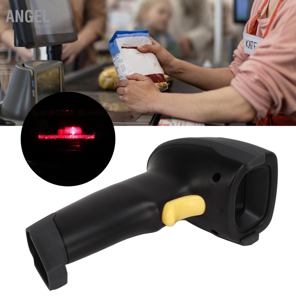ANGEL 2D Barcode Scanner Bluetooth 2.4G Wireless Handheld with Charging ...